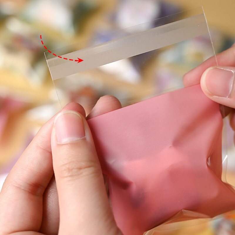 100Pcs Clear Cake Gift Bags Plastic Candy Cookies Biscuits Packaging ...