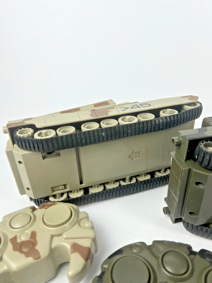 2001 Interactive Toy Laser Battle Tanks – Pair w/ Remotes (Parts/Repair ...