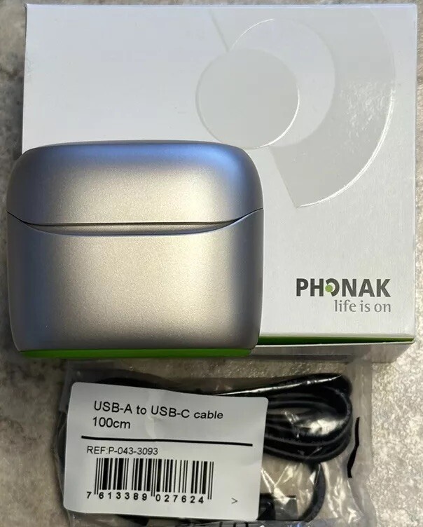 Phonak Lumity Hearing Aid Charger With Power Cord And Wall Adaptor. New ...