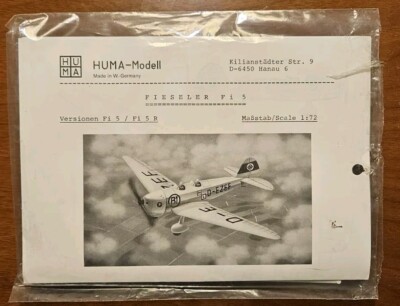 HUMA MODELL FIESELER Fi 5 / Fi5 R MODEL KIT 1/72 SCALE NOB | eBay
