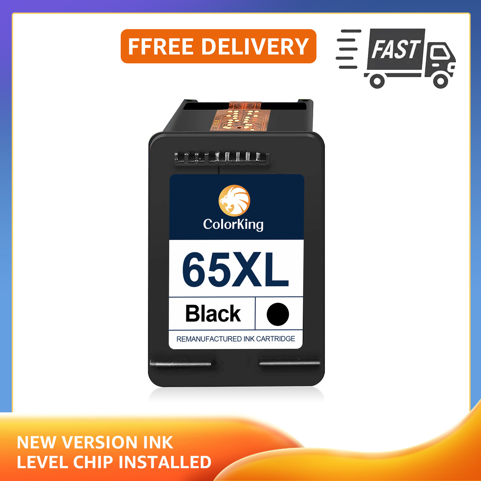 65XL Black Color Ink for HP DeskJet 2630 2632 2634 2635 2636 2652 2655 ...