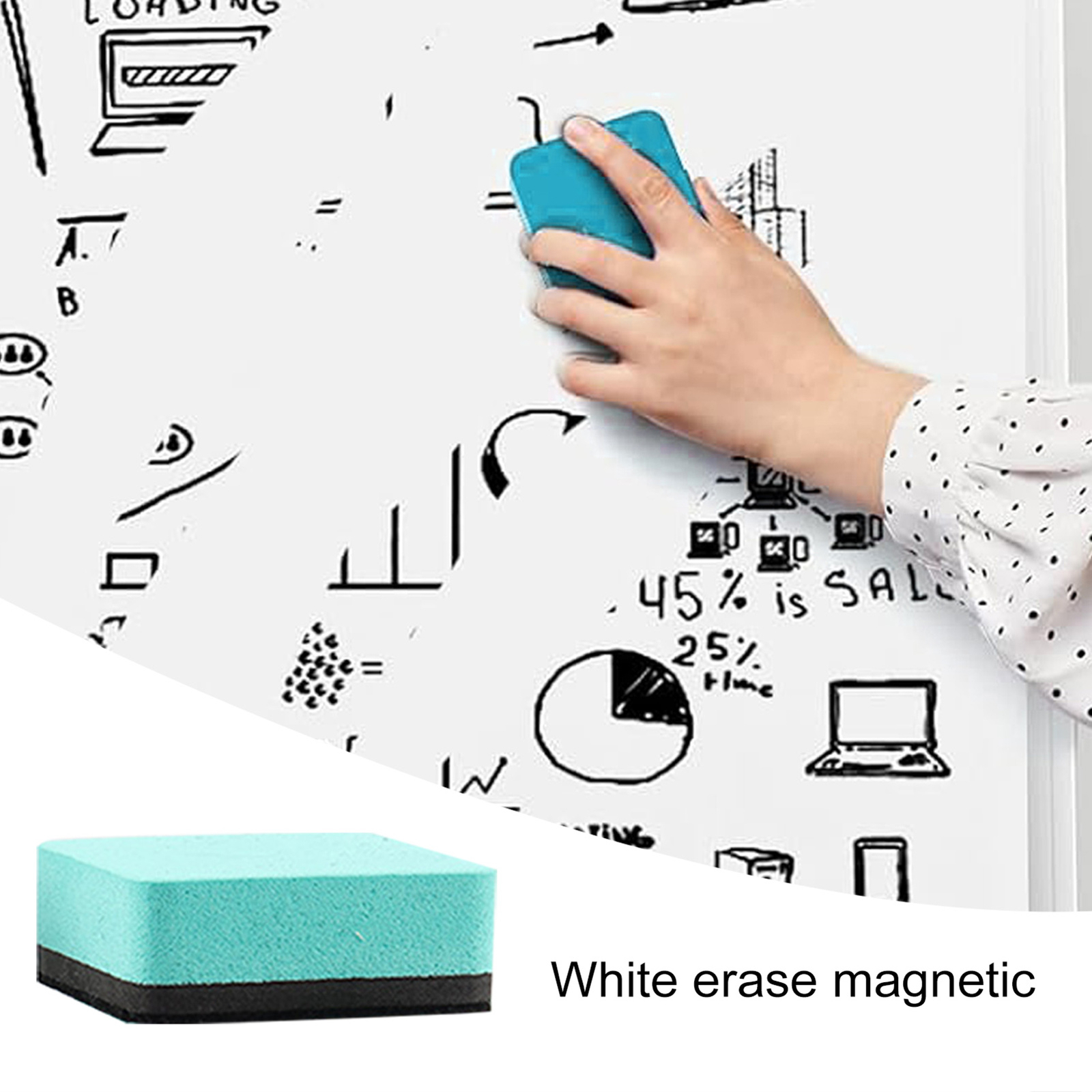 Whiteboard Erasers Magnetic Dry Compact Dry-erase Portable Mini | eBay