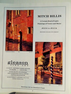MITCH BILLIS ART PIECE VTG ORIG 1996 ADVERTISEMENT | eBay