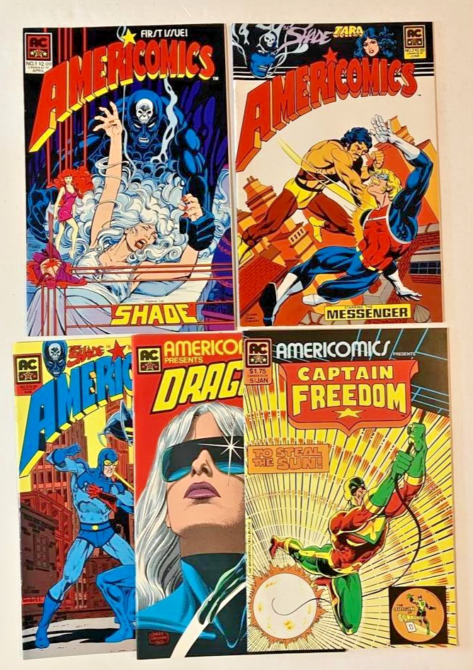 Americomics (1983) - #1, 2, 3, 4, 5 - Lot of 5 (VF+) - Shade, Blue ...