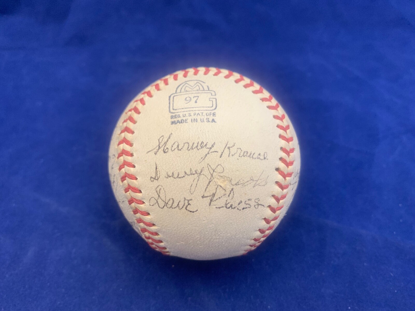 Official Macgregor 1940's Goldsmith 97 League Baseball signed 18 autos ...