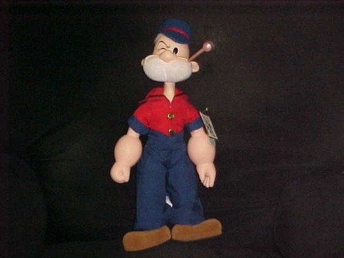 19" Popeye's Poopdeck Pappy Plush Doll With Smoking Pipe Tags By ...