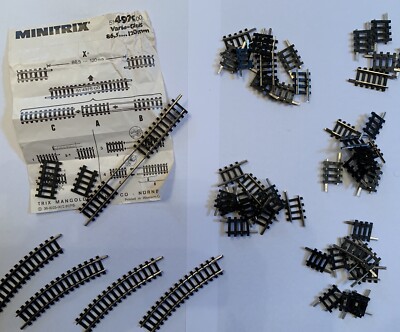 50 Pieces of Ex Shop Stock Minitrix N Gauge Track + Selection of ...