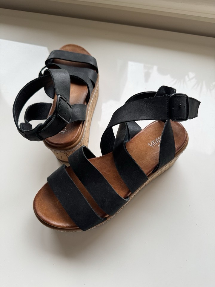 Wittner Women’s Black Sandals - Size 36 | Strappy Leather Summer Shoes ...