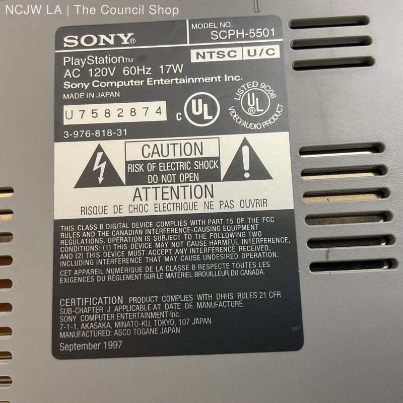 SONY PlayStation 1 PS1 Video Game Console SCPH-5501 with Two ...