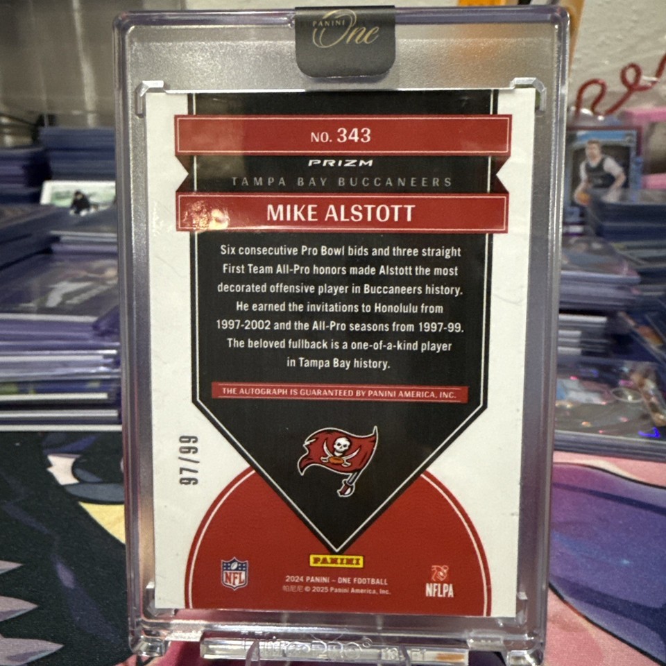Mike Alstott 2024 Panini One Football Once In A Franchise Auto 07/99 | eBay