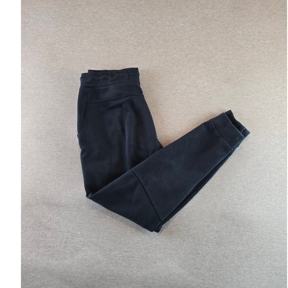 Nike Tech Fleece Joggers Mens Small Triple Black Slim Taper Pants Drill ...