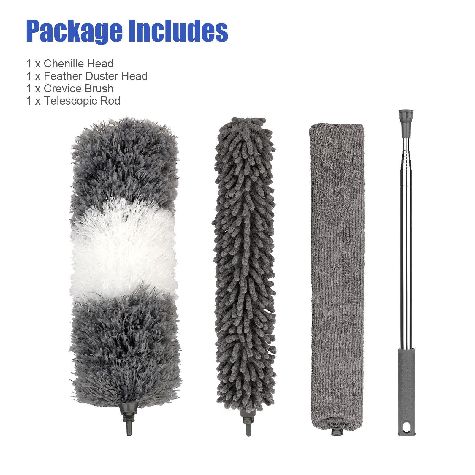 4 PCS Microfiber Dusting Duster Soft Feather Brush Household Cleaning ...