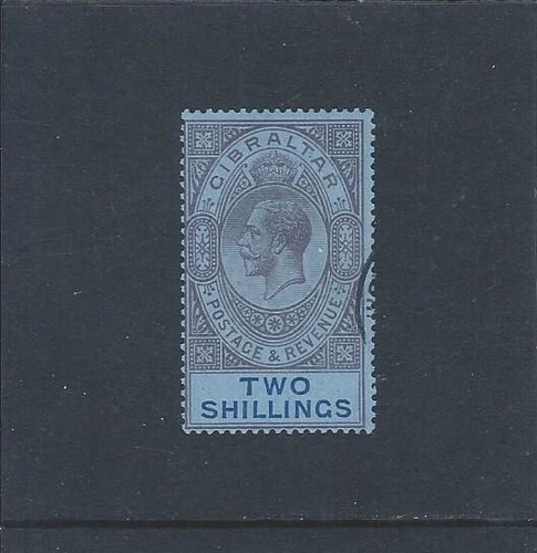 GIBRALTAR1912. KGV. 2/- BLUE ON PURPLE. SG-82. FINE USED | eBay
