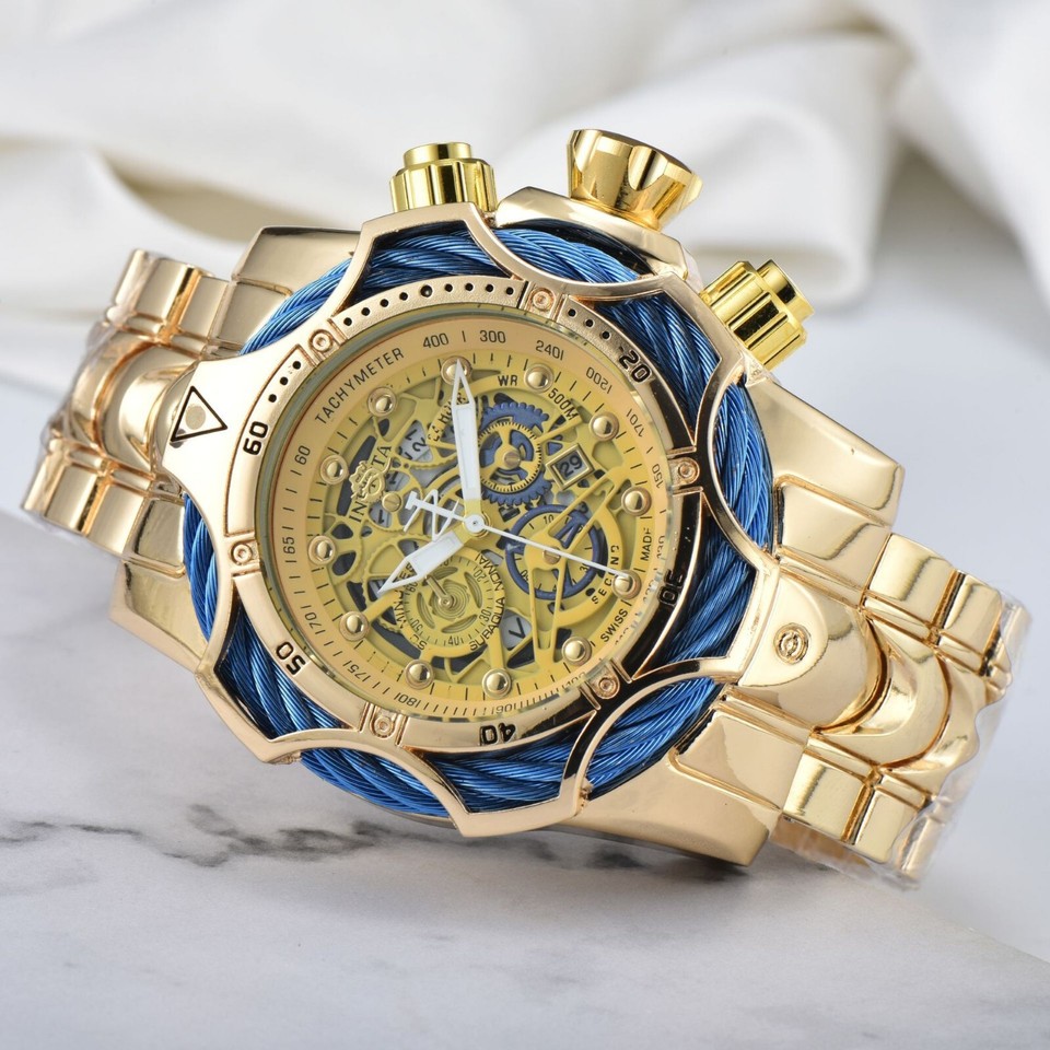 Men's Watch INVICTA Large Dial Steel Belt Sports Quartz Watch | eBay