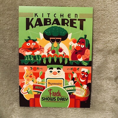 DIsney Wonderground Gallery Dave Perillo EPCOT 'KITCHEN KABARET' 5"x7 ...