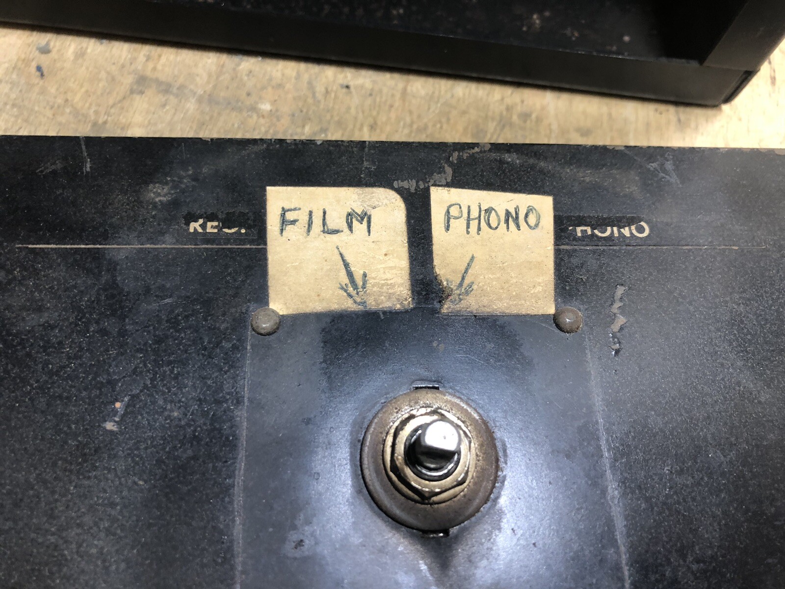Vintage 1930 RCA Film-Phono Sound switch Panel from movie tube ...