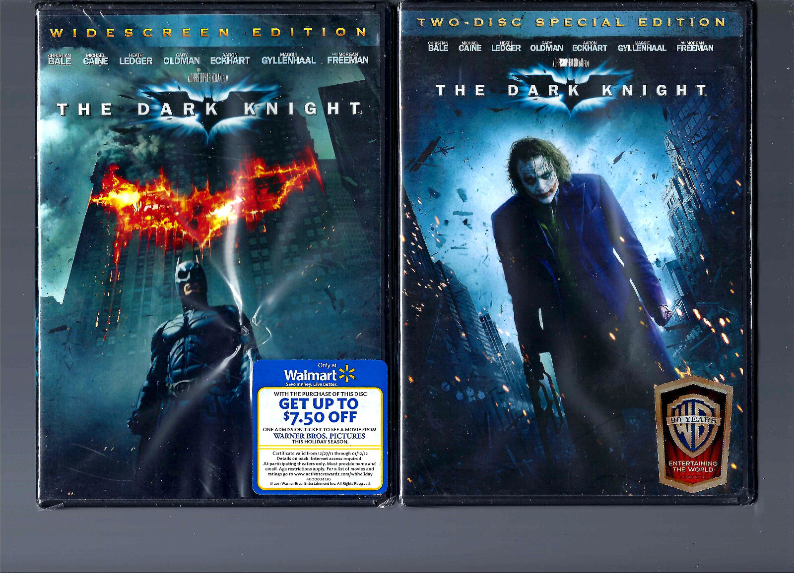 THE DARK KNIGHT TWO-DISC SPECIAL EDITION & THE DARK KNIGHT DVD BOTH NEW ...