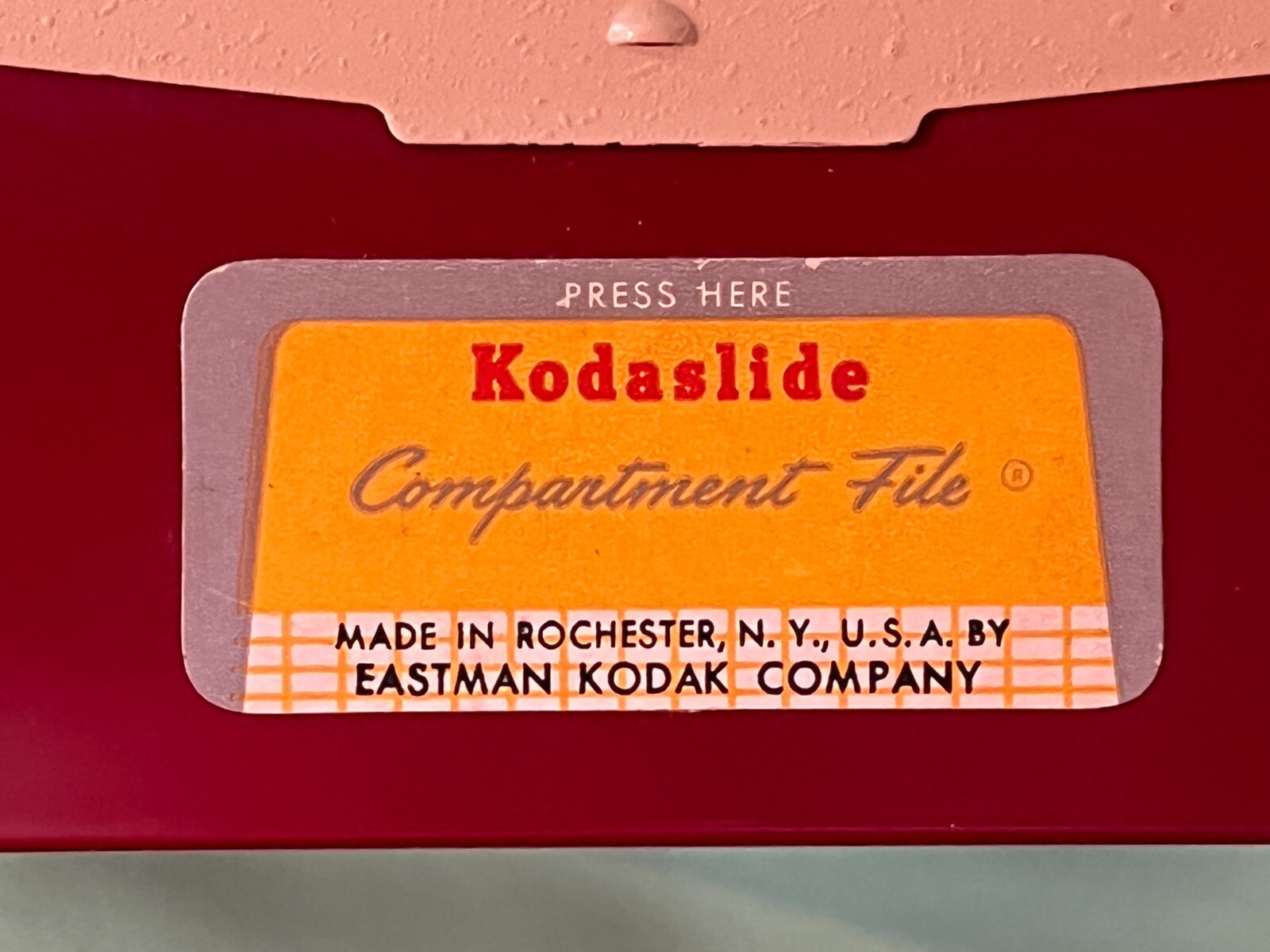 Vtg Kodak Kodaslide Compartment File Slide Holder Metal Picture Storage ...