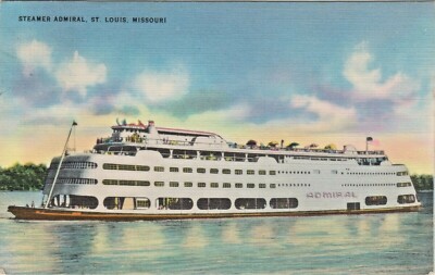 Streamlined Streckfus Steamer SS Admiral, Mississippi River, St. Louis ...