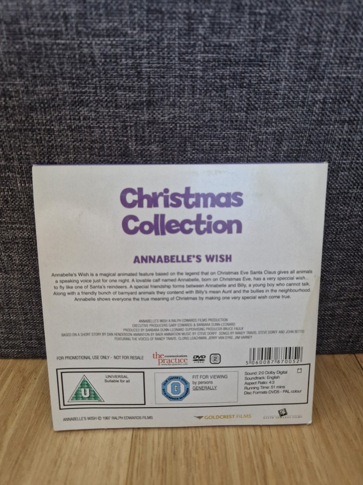Daily Mail Christmas Collection DVD Annabelles Wish 1997 Vintage ...