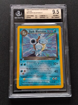 Pokémon Dark Blastoise 1° prima edizione Team rocket ita 20/82 BGS 9.5 ...