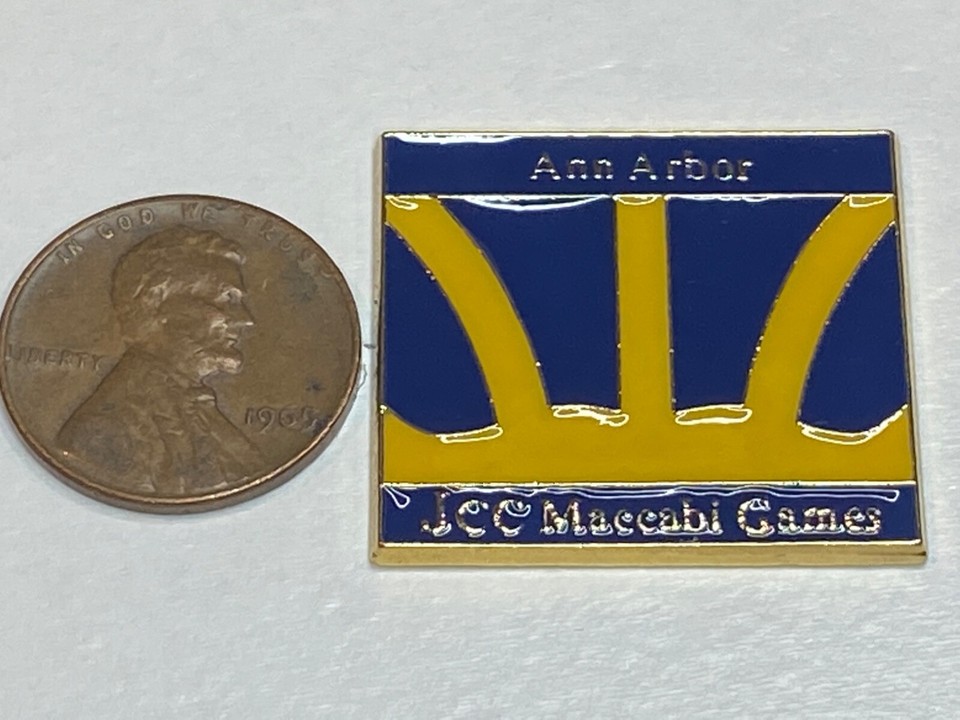 JCC Jew Maccabi Jewish Youth Team Pin Ann Arbor Michigan Football ...