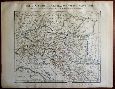 Ancient World Roman Provinces Noricum Pannonia 1828 Arrowsmith engraved ...