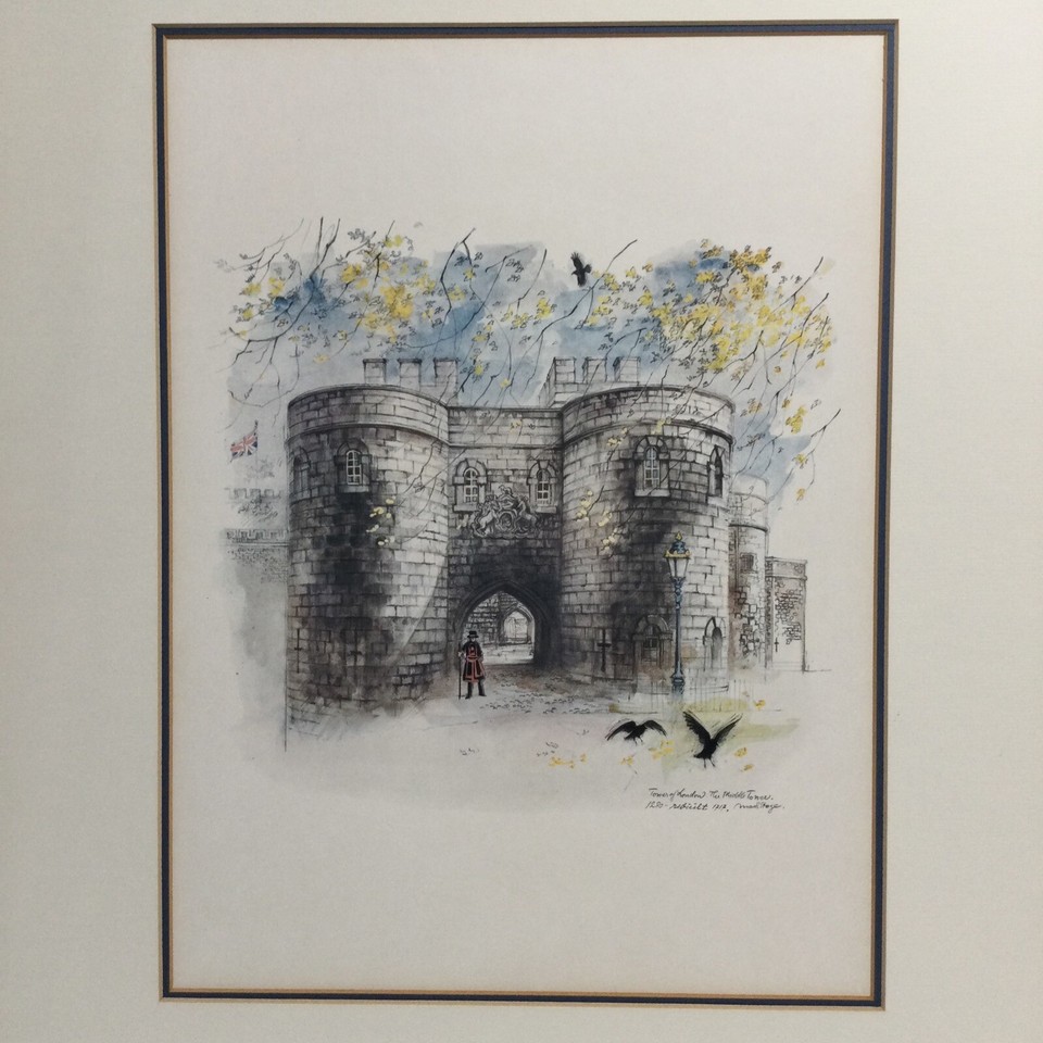 Vintage Mads Stage Mounted Print - Tower Of London The Middle Tower | eBay