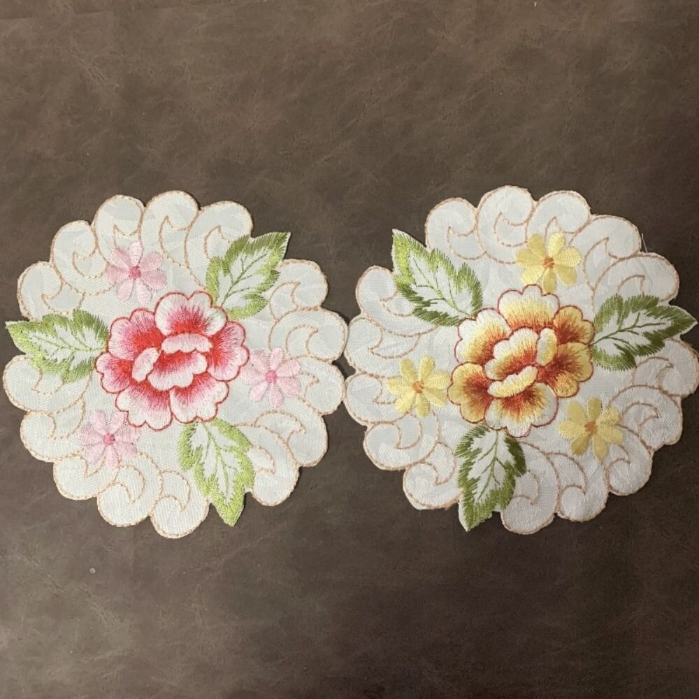 Flower Spring Style Coaster Polyester Cup Pad Beautiful Insulated Meal ...