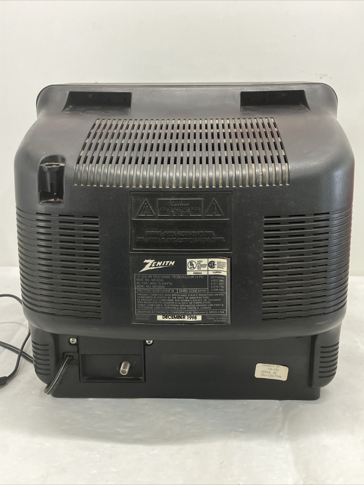 Retro Gaming TV Zenith 13" Inch SR1324S Vintage 1997 With Remote Tested ...