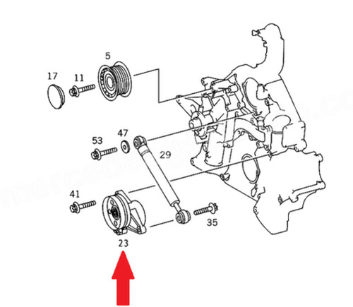 NEW MERCEDES-BENZ E-CLASS W210 BELT TENSIONER A1122000970 OEM | eBay
