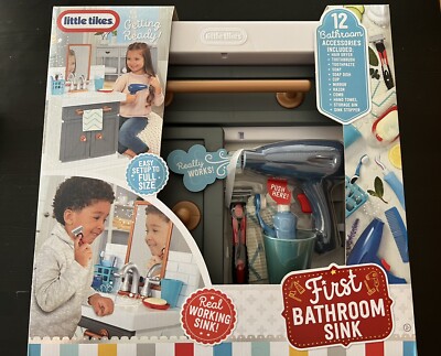 New Little Tykes First Bathroom Sink with Real Working Faucet Pretend ...