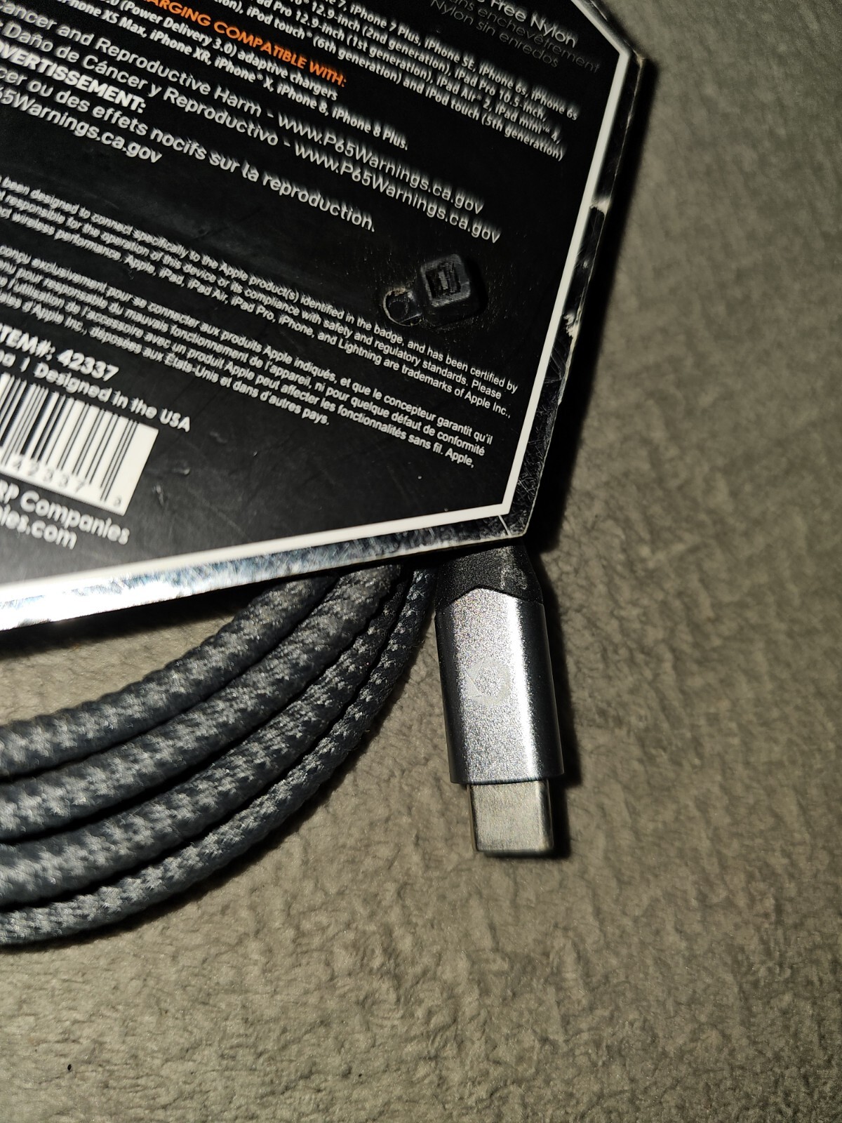 Celltronix Titanium 6-ft Tangle Heavy Duty USB Cable for iPhone Black ...