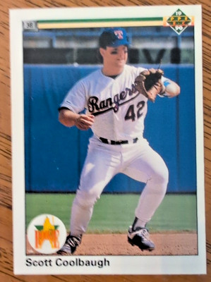 SCOTT COOLBAUGH Texas Rangers 1990 Upper Deck Baseball Card #42 ROOKIE ...