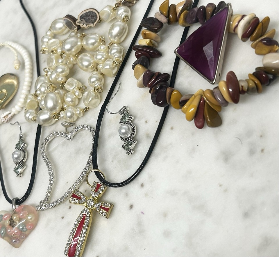 Jewellery Job Lot Bundle Earring Bracelet Necklace Gem Branded Reseller ...