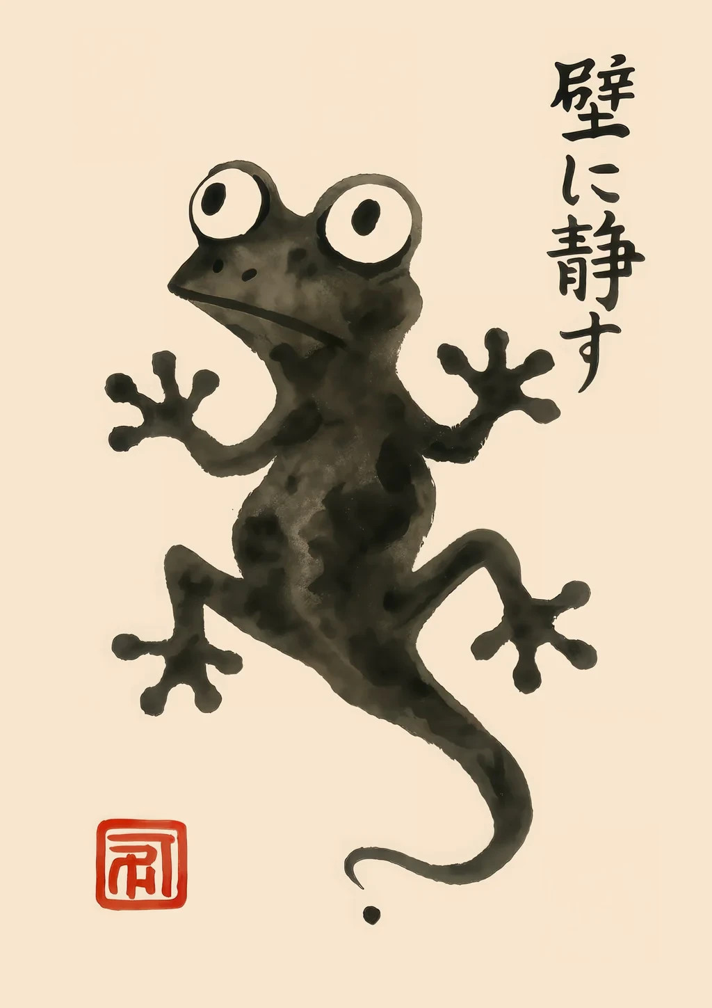 Gecko Matsumoto Hoji Japanese Japan Vintage Wall Art Poster Print | eBay