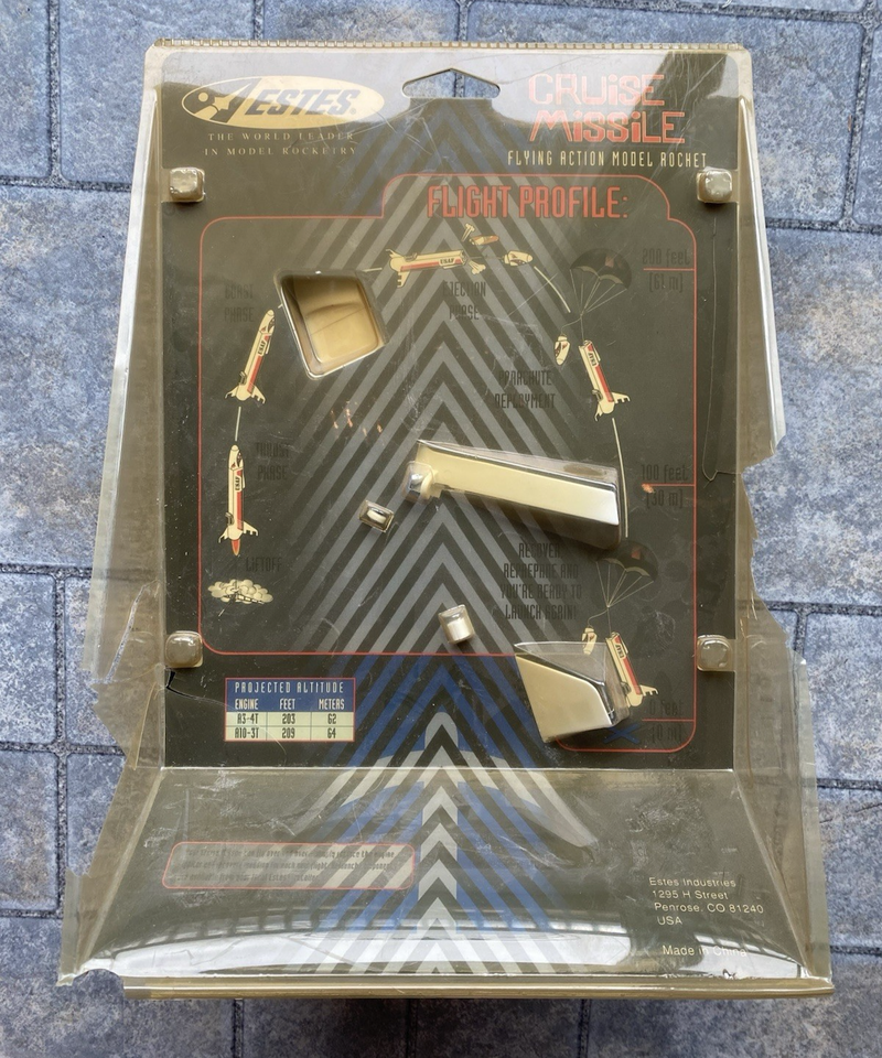 ESTES 1999 READY TO FLY USAF CRUISE MISSILE FLYING MODEL ROCKET 200 FT ...