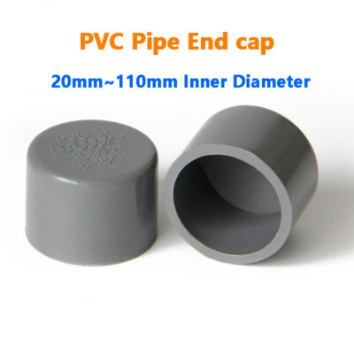 PVC Pipe Cover Tubing End Cap Tube Protect Blanking Plug 20~110mm Inner ...