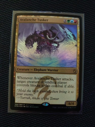 MTG Avalanche Tusker Khans of Tarkir 166/269 Holo Foil Promo - Magic ...