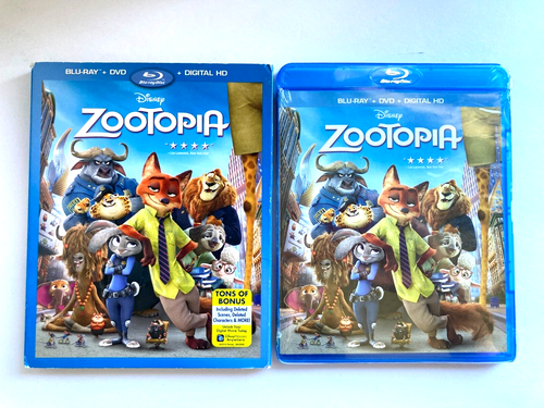 Disney's Zootopia Blu-ray DVD w/Slipcover FREE Shipping Sealed Brand ...