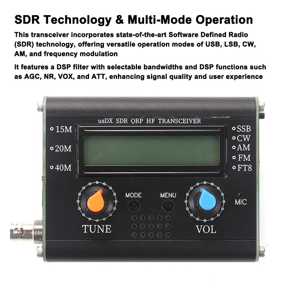 5W UsDX SDR QRP Transceiver QCX-SSB To SSB 3-Band All Mode High ...