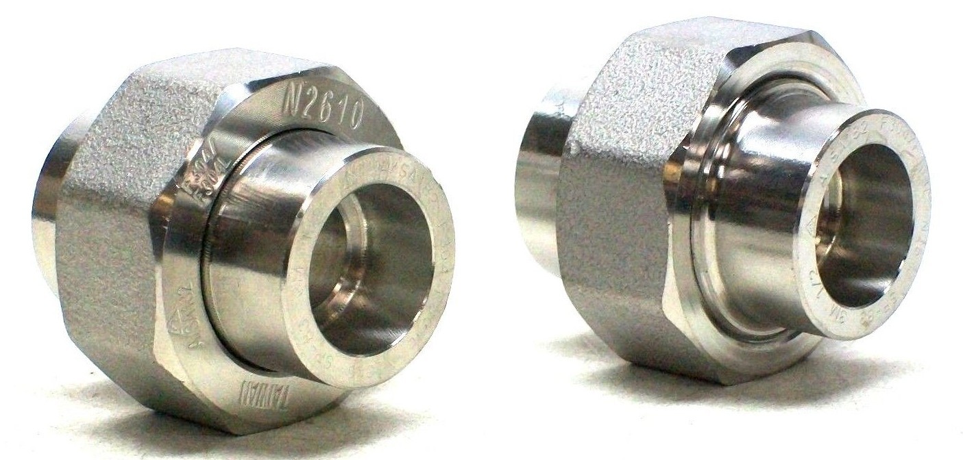 (2)*NEW* 1/2" SS F304L/F304 Union Stainless Steel SOCKET WELD FITTING ...