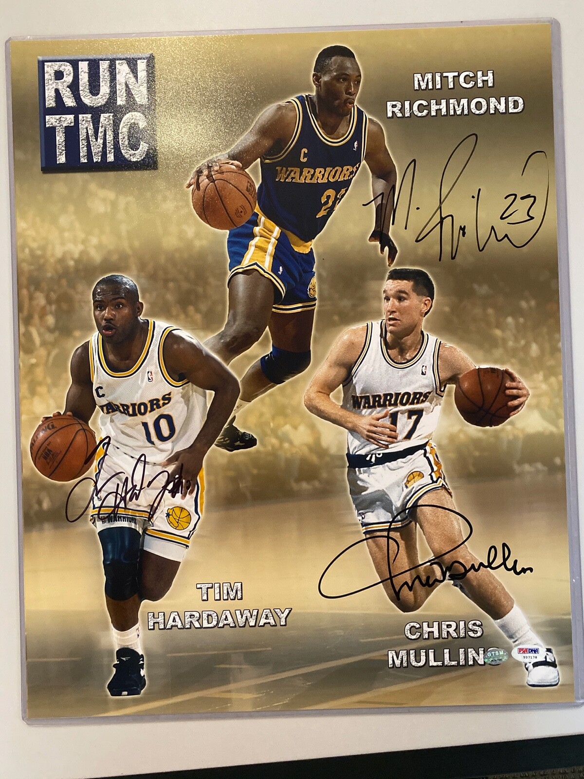 Chris Mullin Mitch Richmond Tim Hardaway RUN TMC 16x20 Photo Signed PSA ...