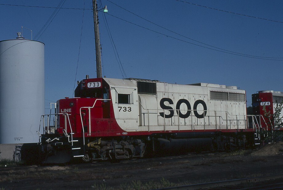Railroad Slide - Soo Line #733 Locomotive Minneapolis Minnesota EMD ...
