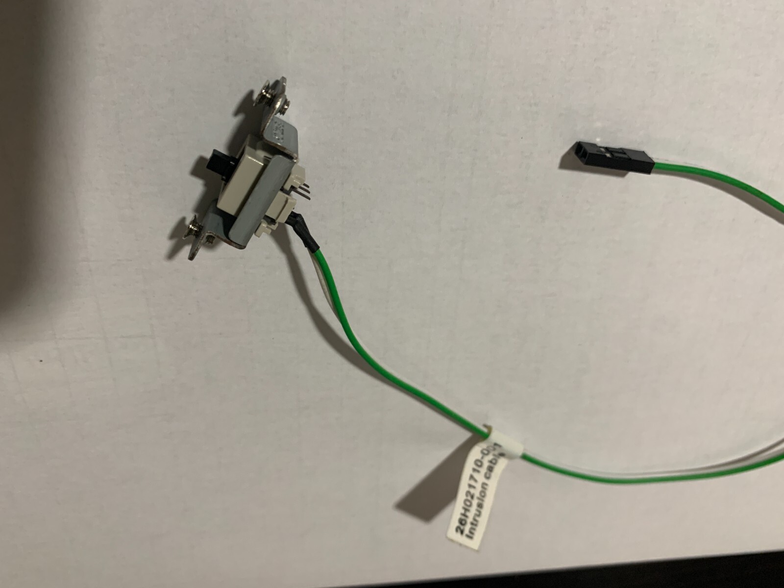 PC MOTHERBOARD INTRUSION SWITCH. PUSH BUTTON 2-PIN CONNECTOR. 30 CM ...