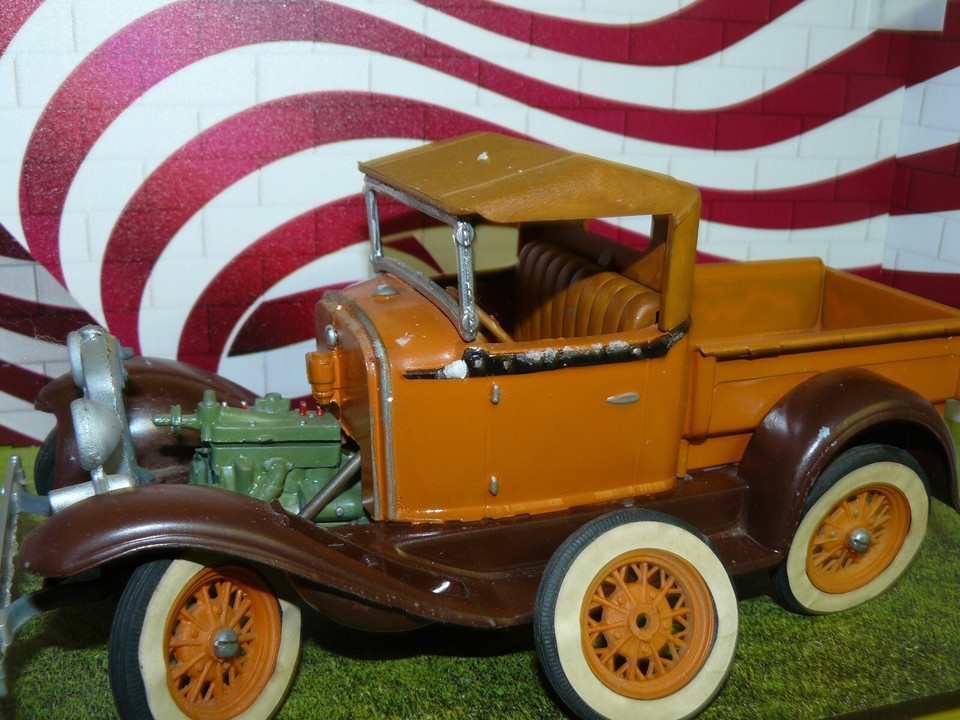 ( IBCab ) orange and brown , Hubley 1931 Ford Model A roadster pick up ...