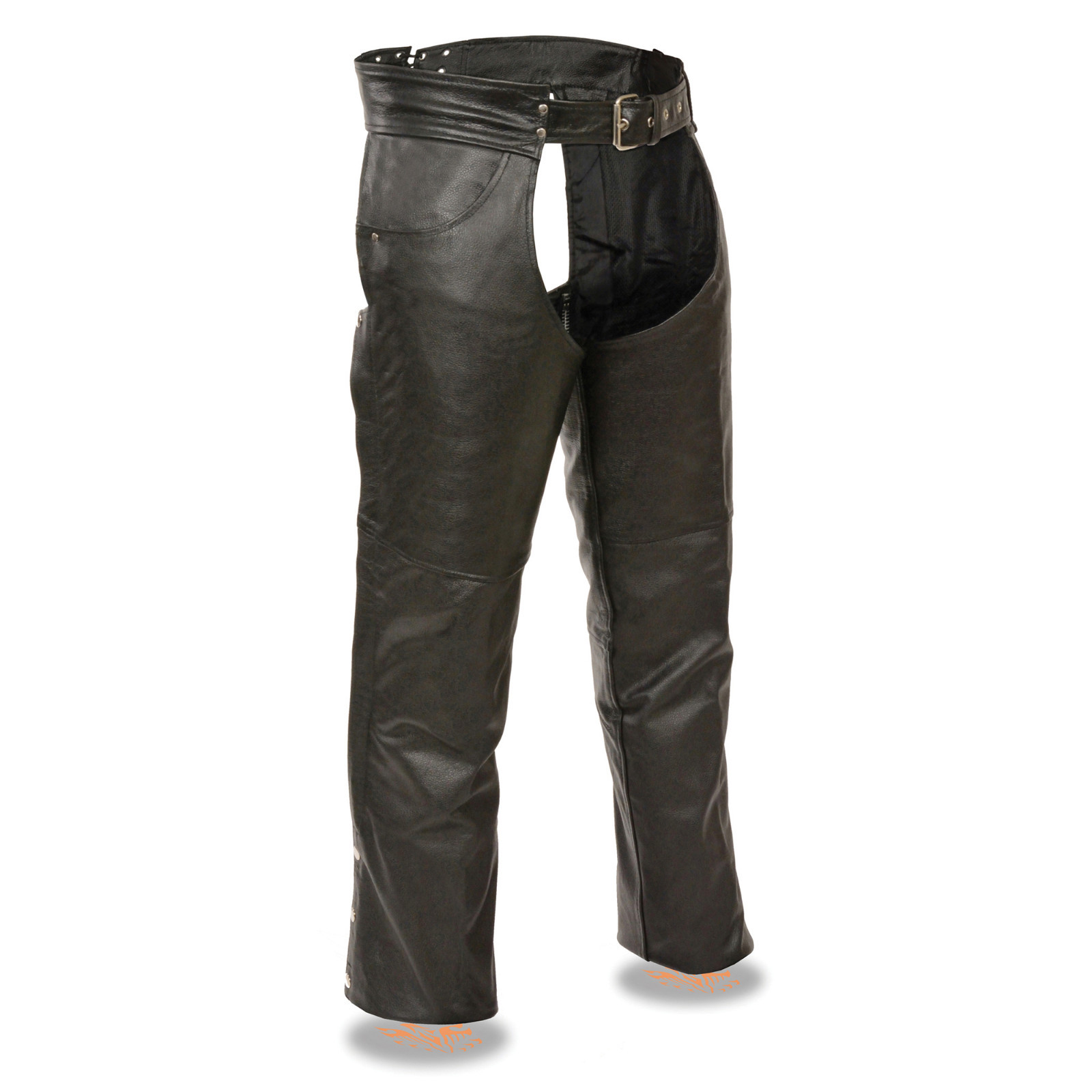 Men's Promotional Grade Leather Chaps w/ Jean Style Pockets Fully Lined ...