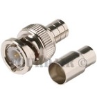 RG6 Coax Cable BNC Male 2pc Crimp-On Connector Plug End - 1-100 Pack ...