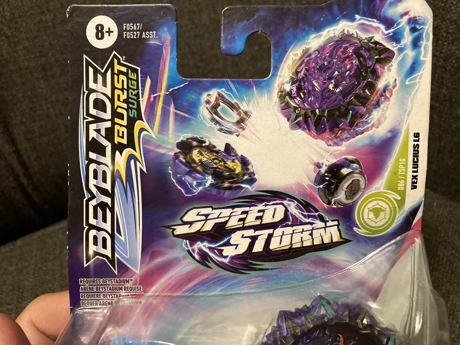 Beyblade Burst Surge Speed Storm Vex Lucius L6 Spinning Top Starter ...