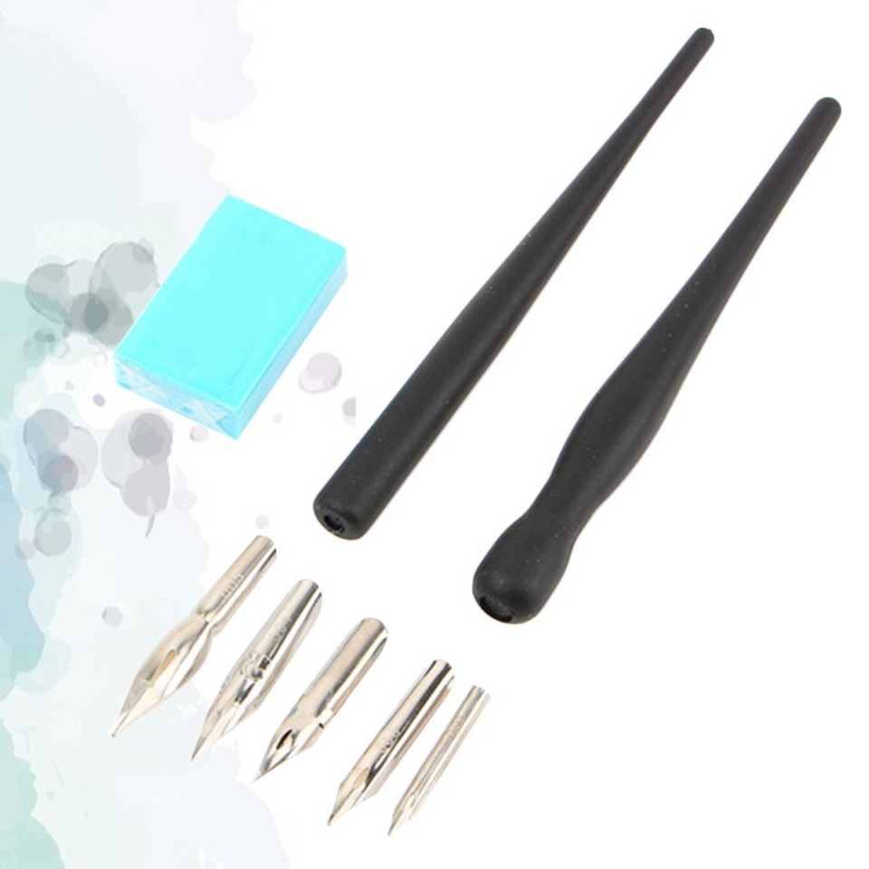 Dip Pen Set Caligraphy Pens for Writing Cartoon Handle Drawing Rubber ...